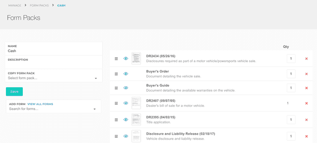 Form Packs | Help Center | dealr.cloud